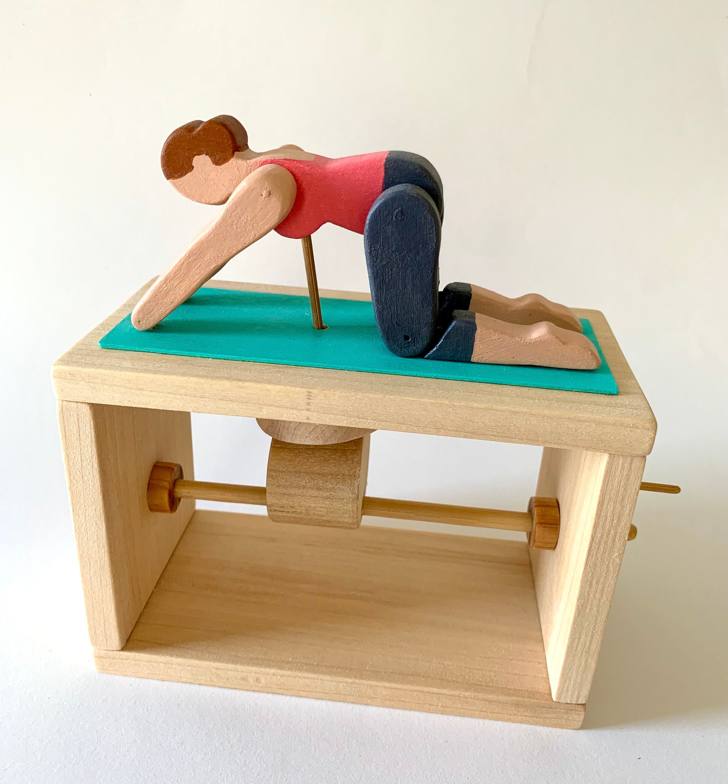 Yoga Girl Stretching, Automata, Wood, Hand Crank - Etsy