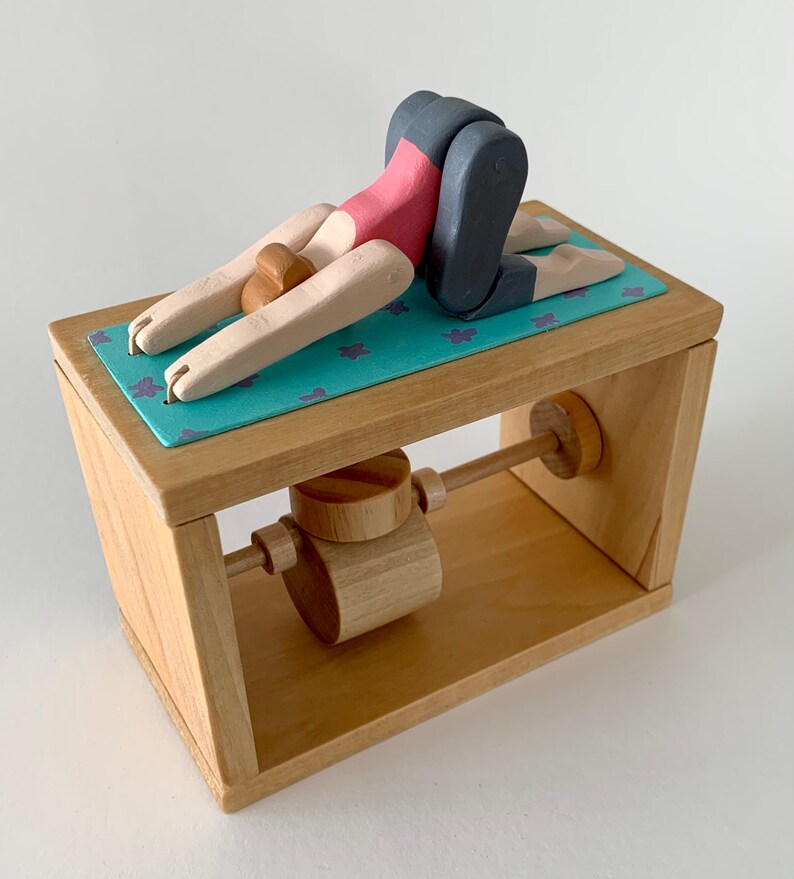 Yoga Girl Stretching Automata Wood Hand Crank - Etsy