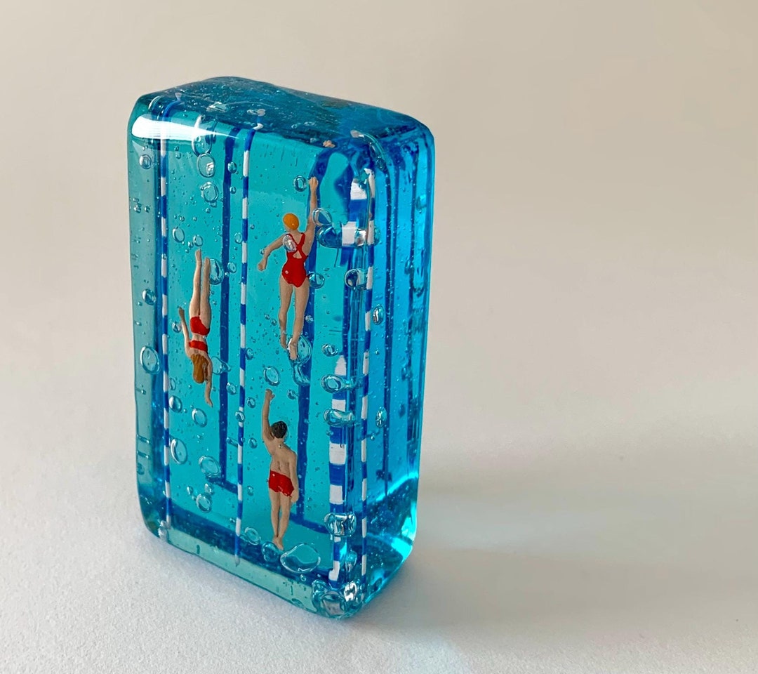 Miniature Swimming Pool in Resin, Desktop, Paperweight - Etsy
