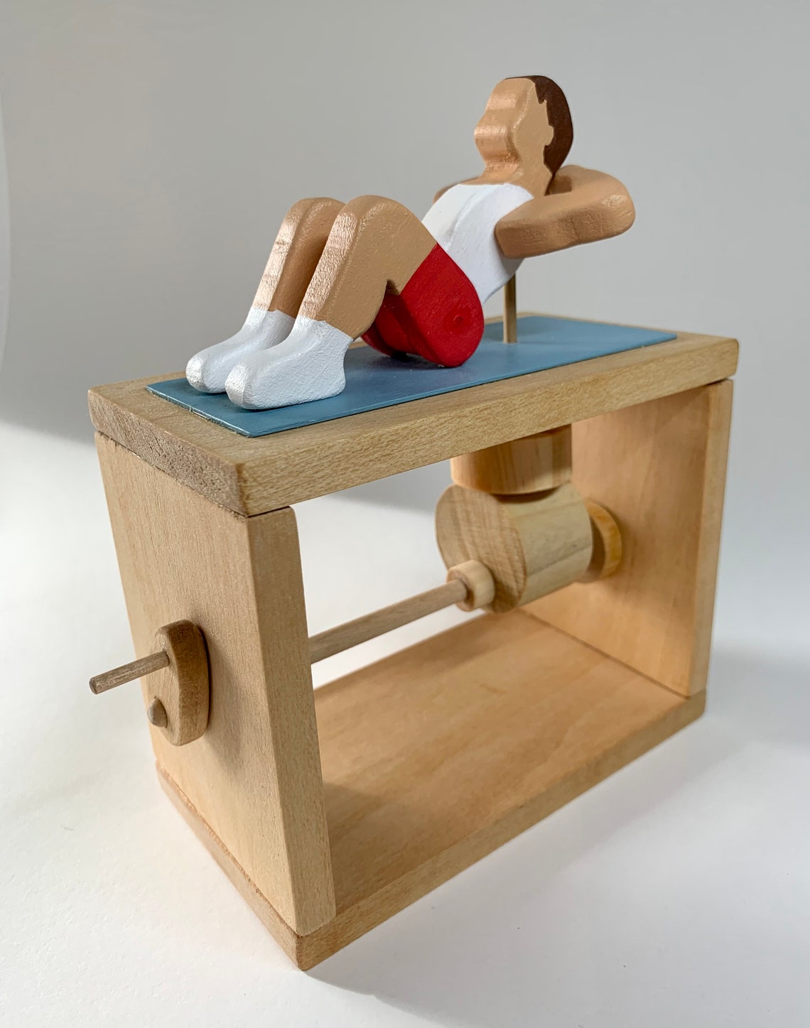 Sit-ups Man Automata Wood Hand Crank - Etsy