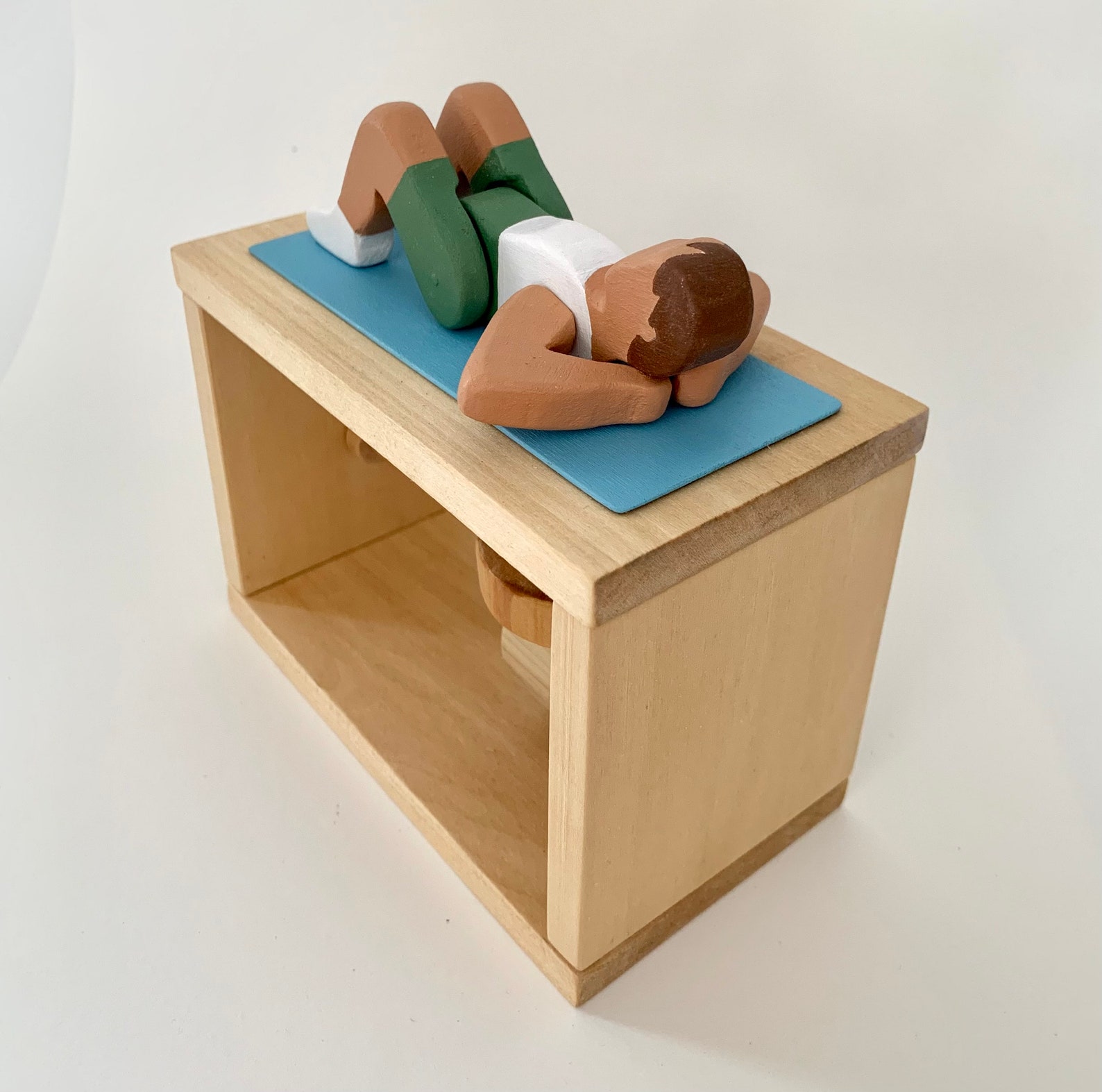 Sit-ups Man Automata Wood Hand Crank - Etsy