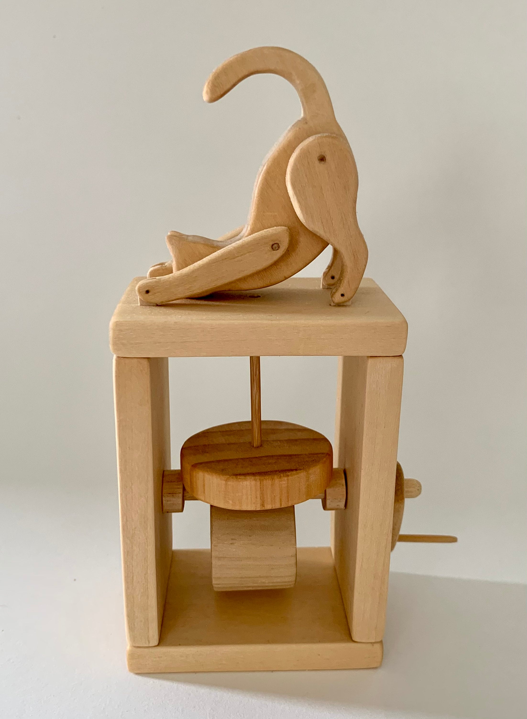 Stretching Cat Automata Wooden Hand Crank Motion - Etsy