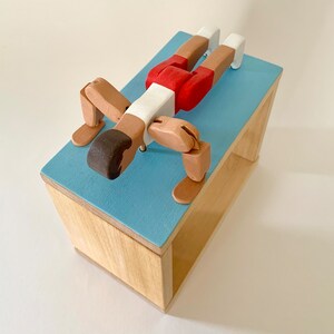 Push-up Man Automata, Wood, Hand Crank - Etsy