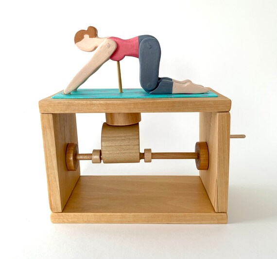 Yoga Girl Stretching Automata Wood Hand Crank - Etsy
