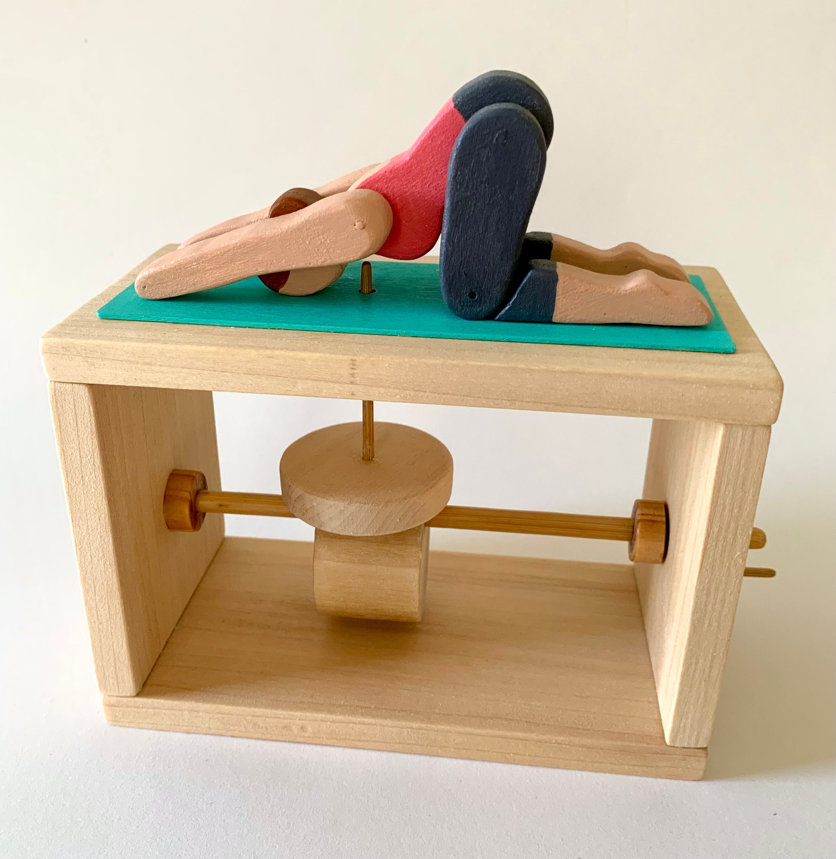 Yoga Girl Stretching, Automata, Wood, Hand Crank - Etsy
