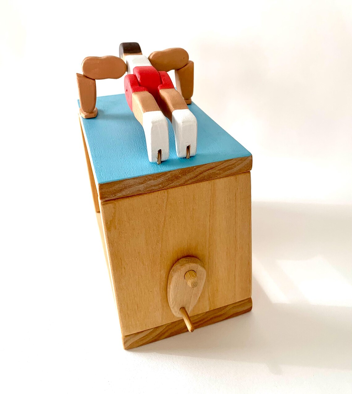Push-up Man Automata, Wood, Hand Crank - Etsy