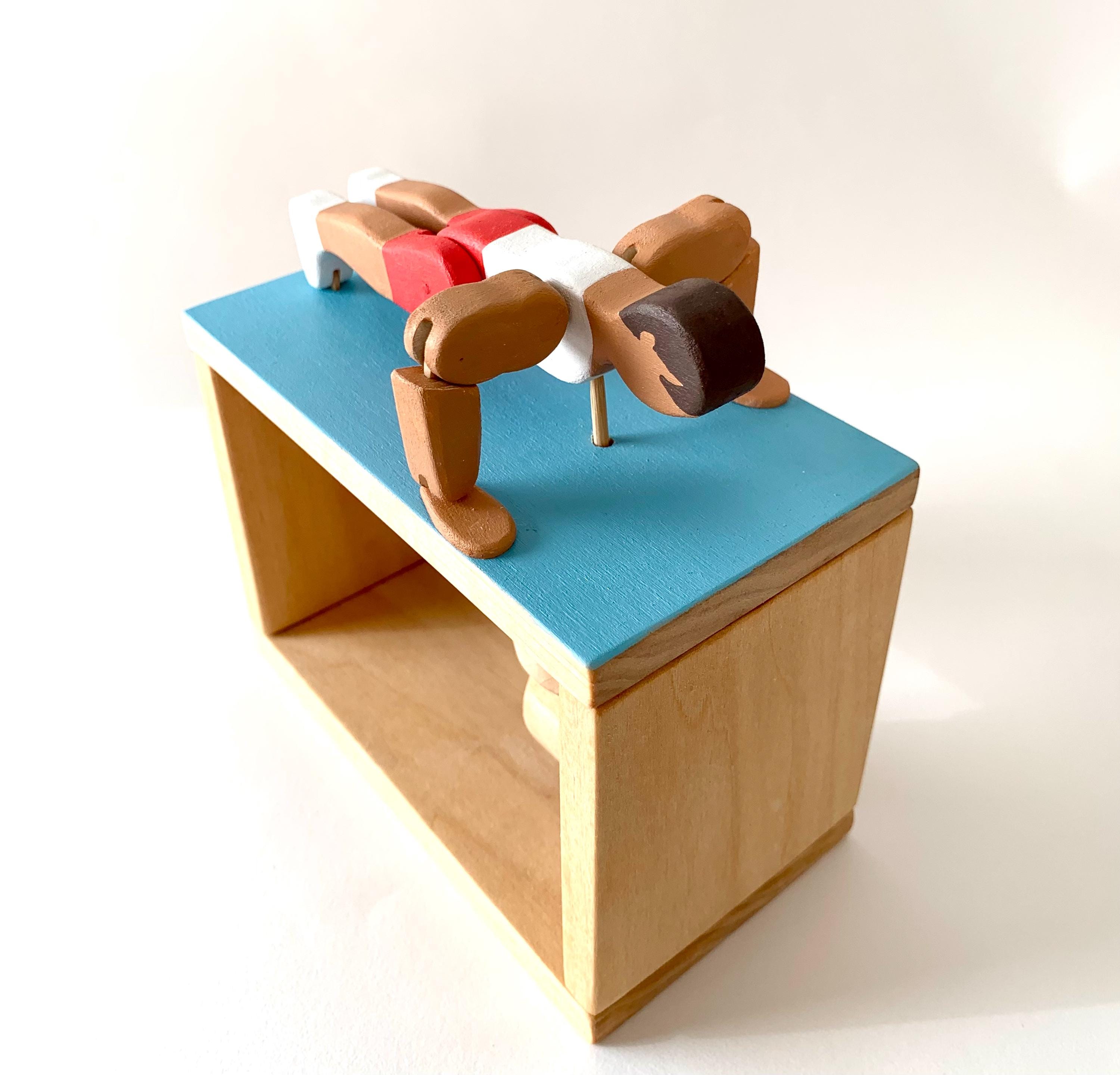 Push-up Man Automata, Wood, Hand Crank - Etsy