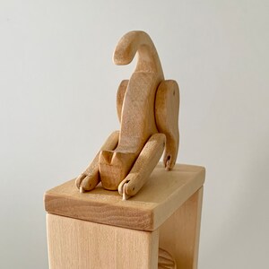 Stretching Cat Automata Wooden Hand Crank Motion - Etsy
