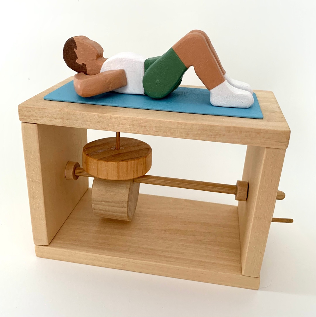 Sit-ups Man Automata Wood Hand Crank - Etsy