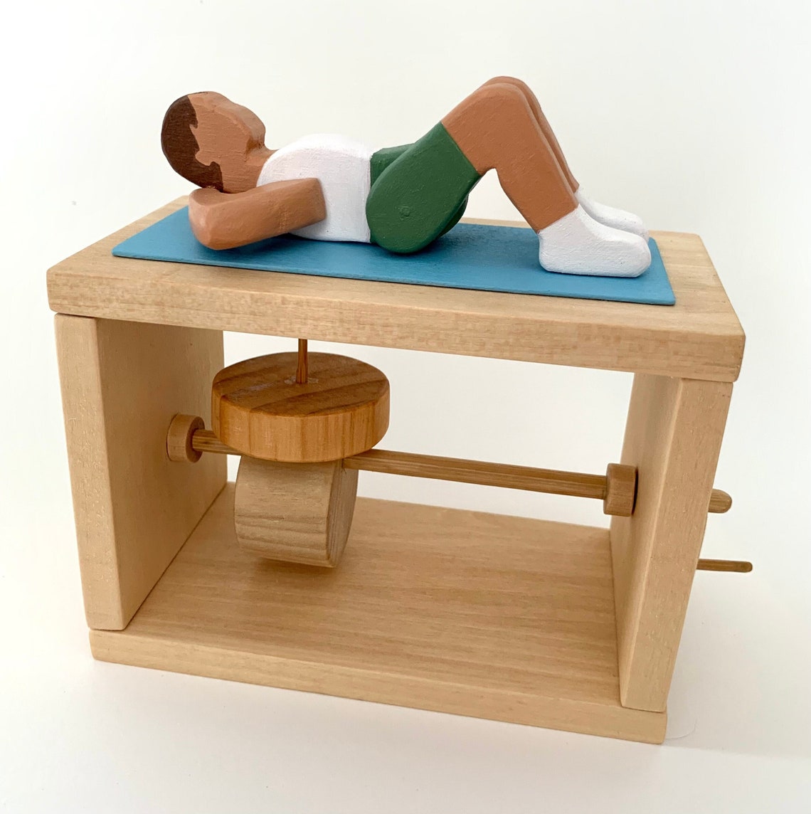Sit-ups Man Automata Wood Hand Crank - Etsy