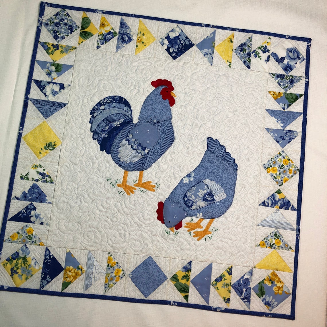 Peckish - Chicken Table Topper or Wall Hanging Pattern - Etsy