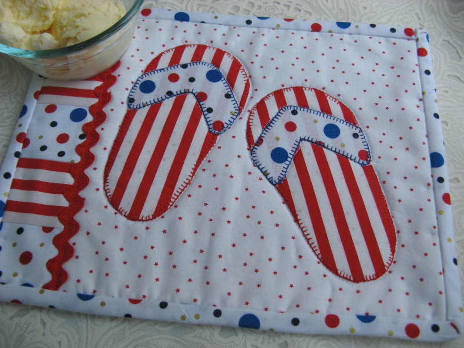 Flip Flop Mug Rug Pattern | Etsy