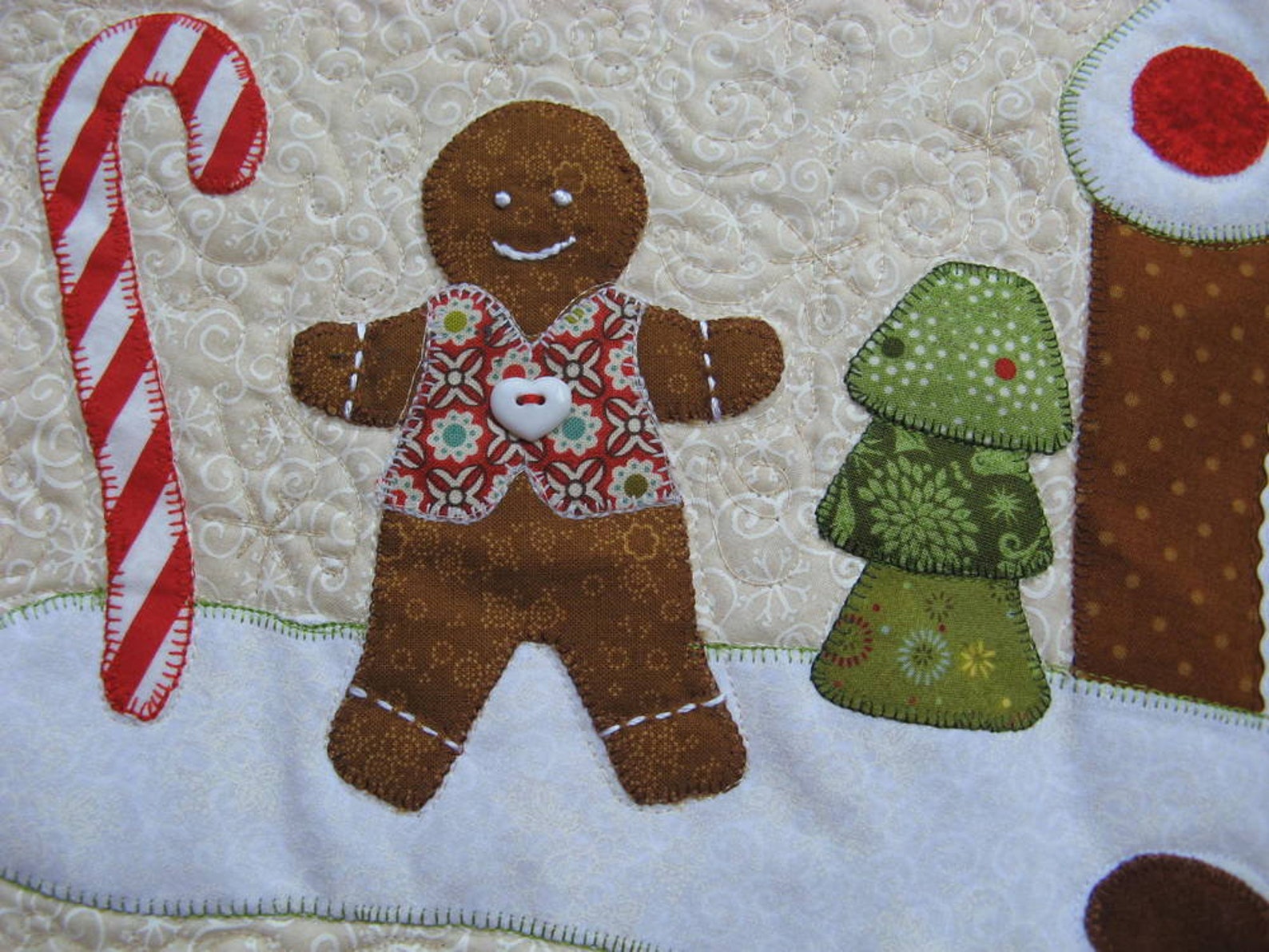 Gingerbread Christmas Quilt Table Runner Pattern PDF - Etsy