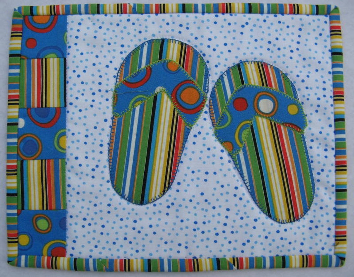 Flip Flop Mug Rug Pattern | Etsy