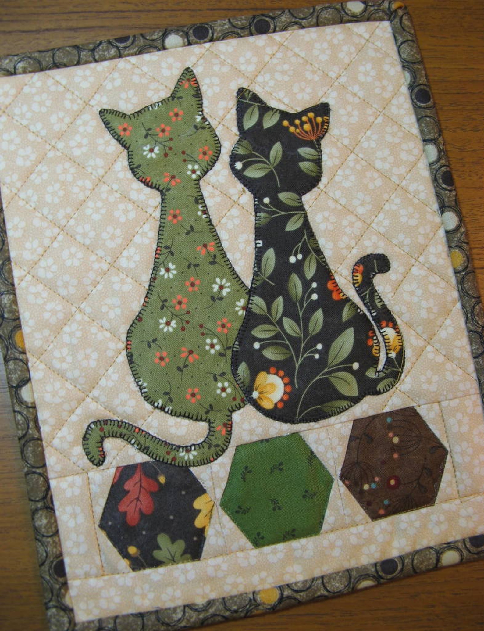 Calico Cats Mug Rug Pattern - Etsy