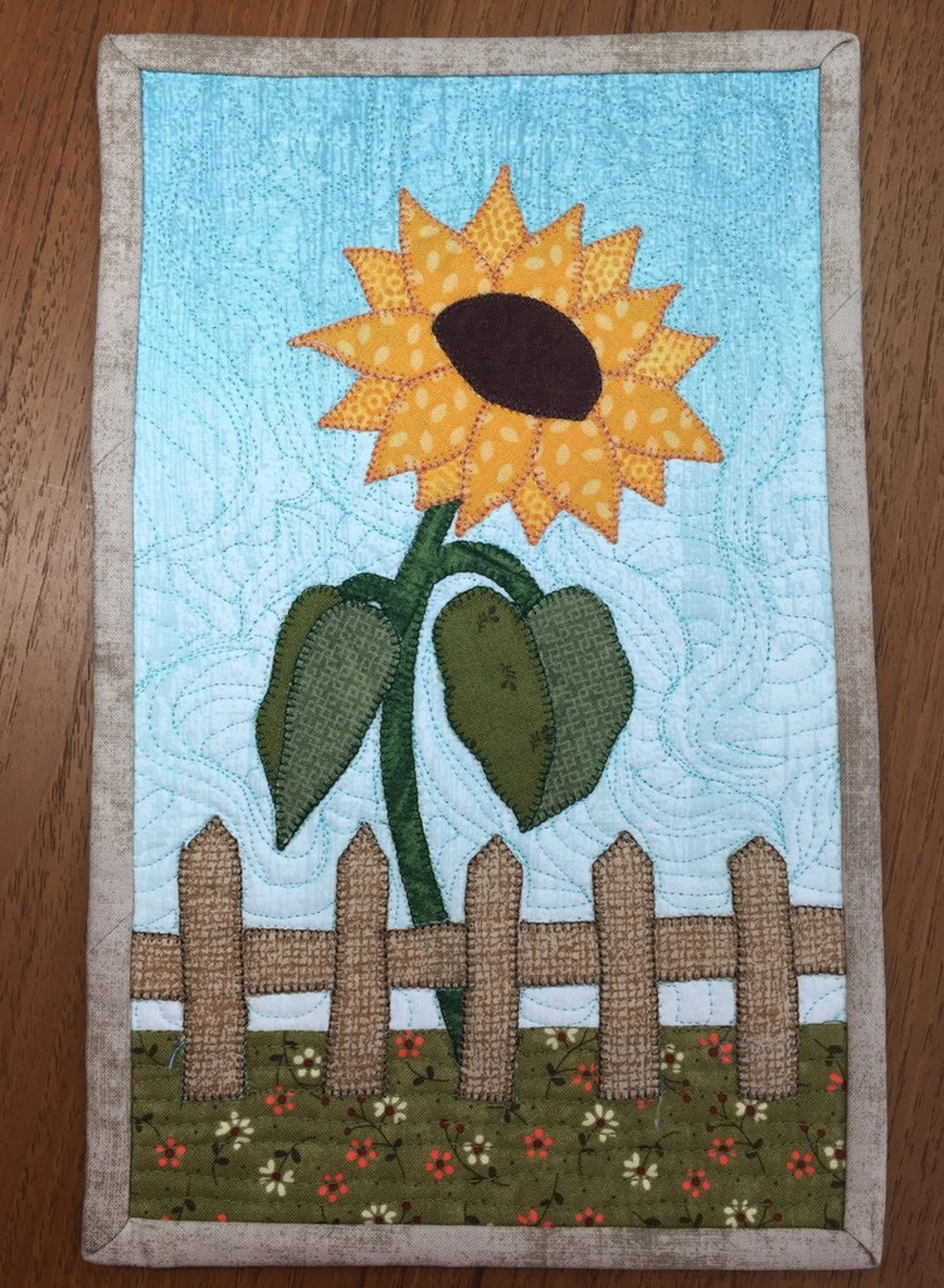 Sunflower Mug Rug Pattern - Etsy