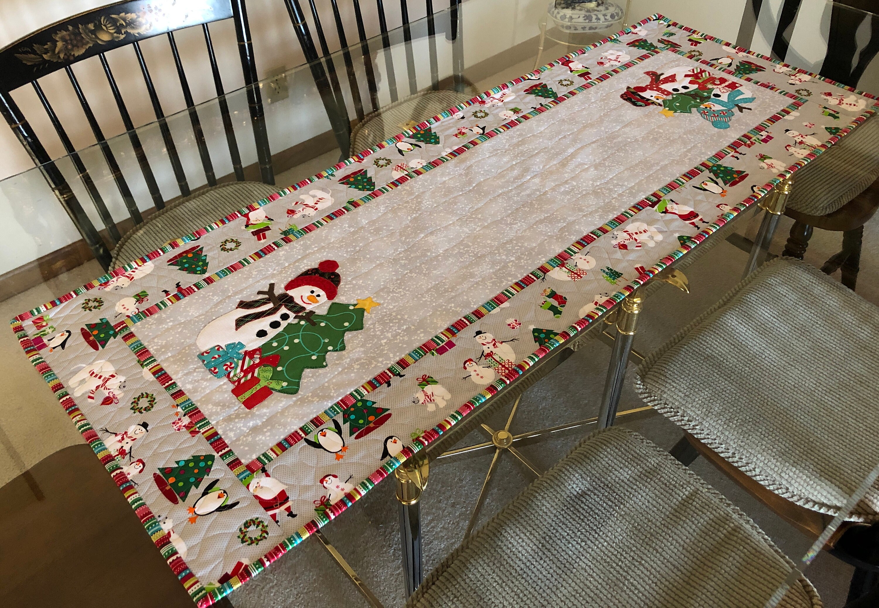 Snow People Table Runner Pattern | Etsy