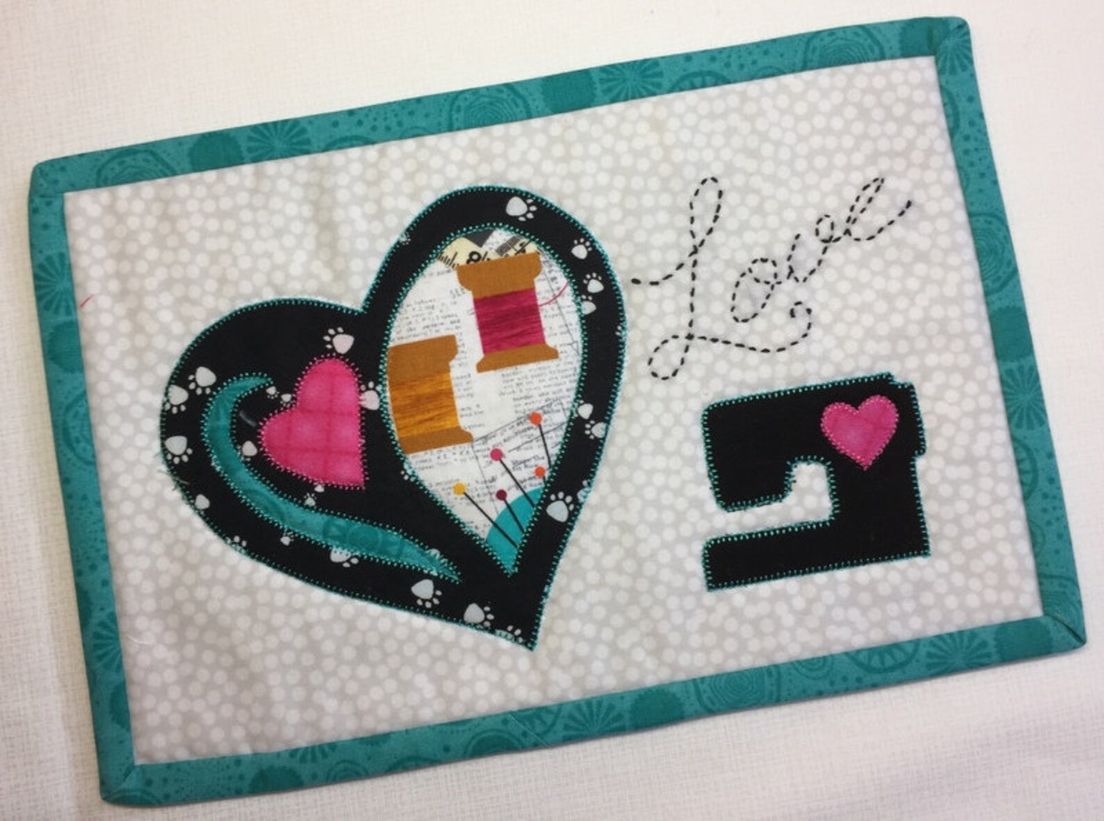 Love Mug Rug Pattern - Etsy