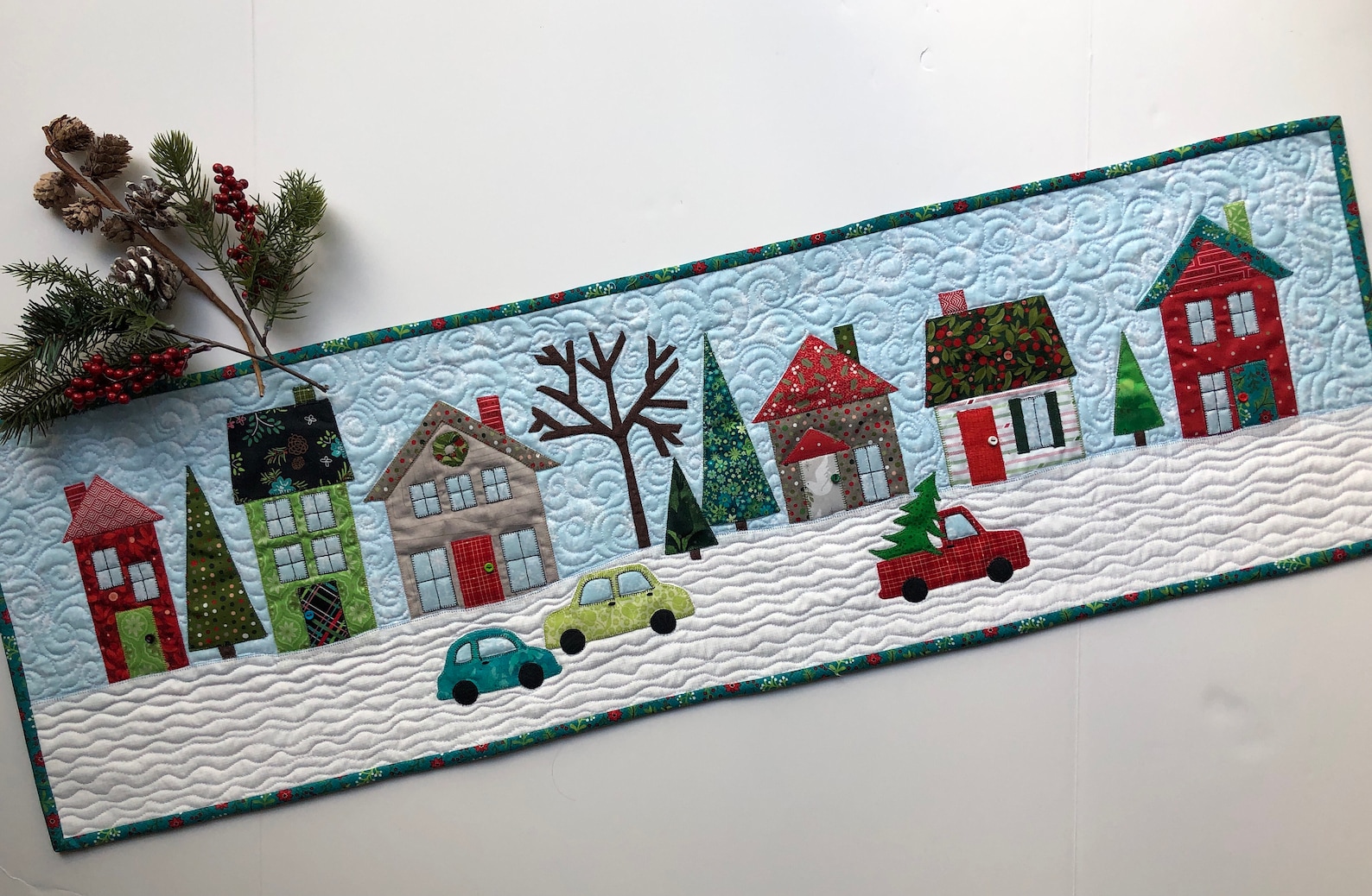 Winter Village Table Runner Pattern PDF - Etsy