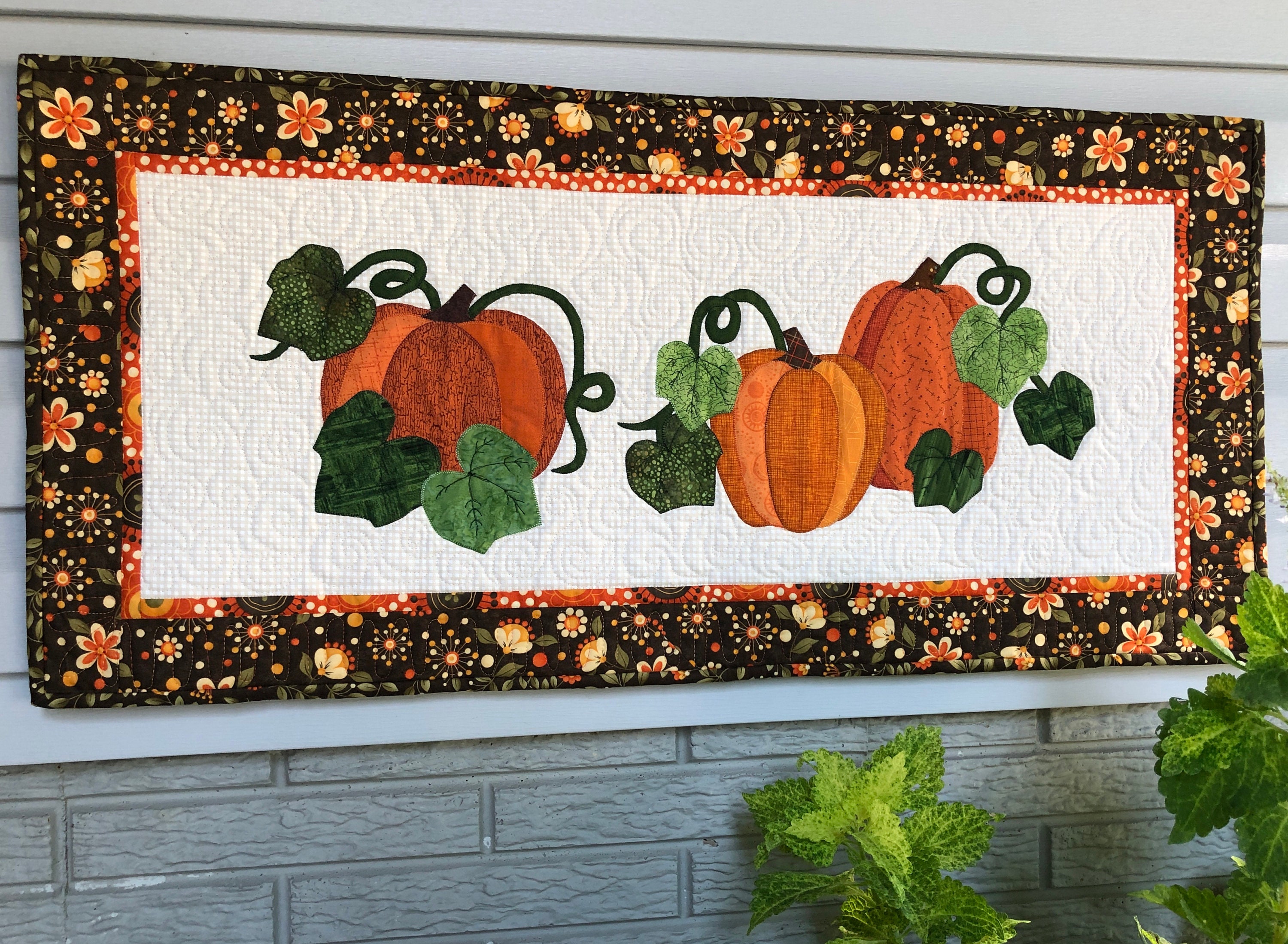 Pumpkin Patch Table Runner Pattern - Etsy