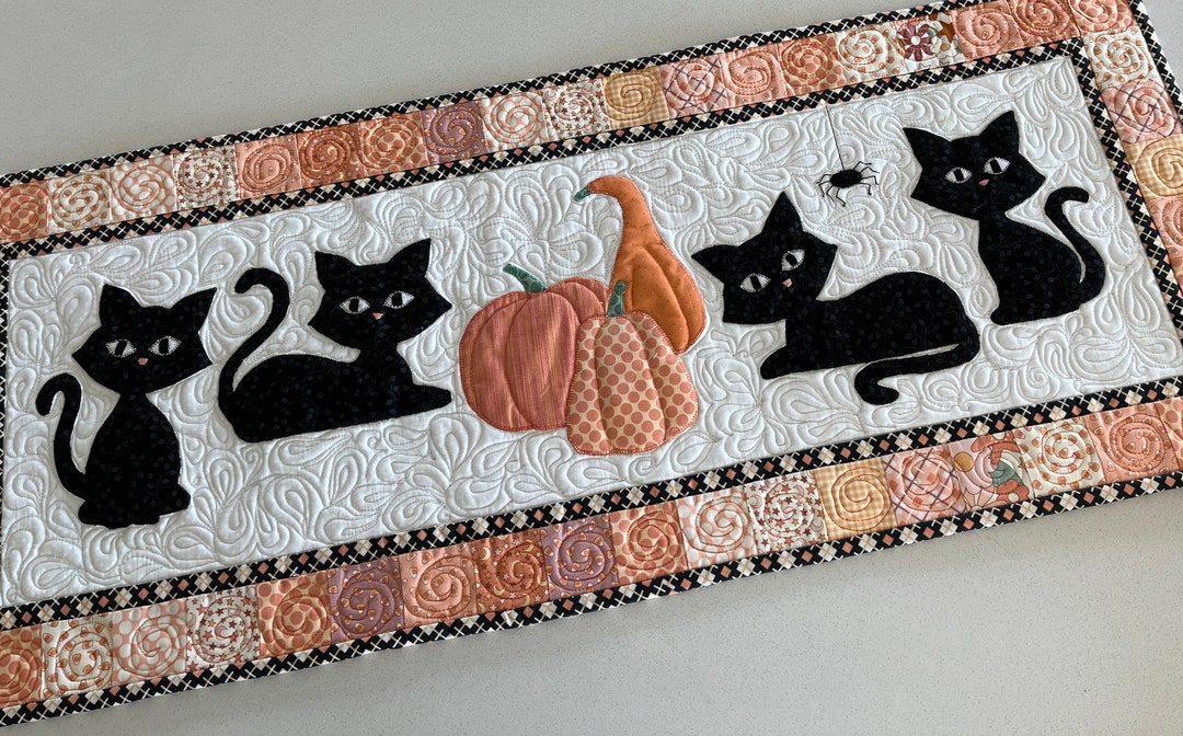 Autumn Cats Table Runner or Wall Hanging Pattern - Etsy