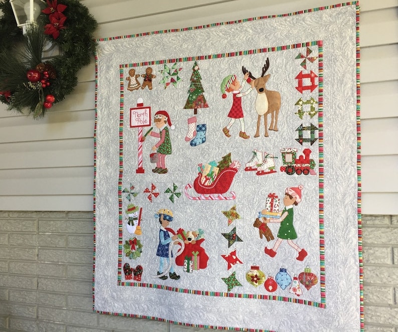 Christmas Elves Wall Hanging Quilt Pattern PDF | Etsy