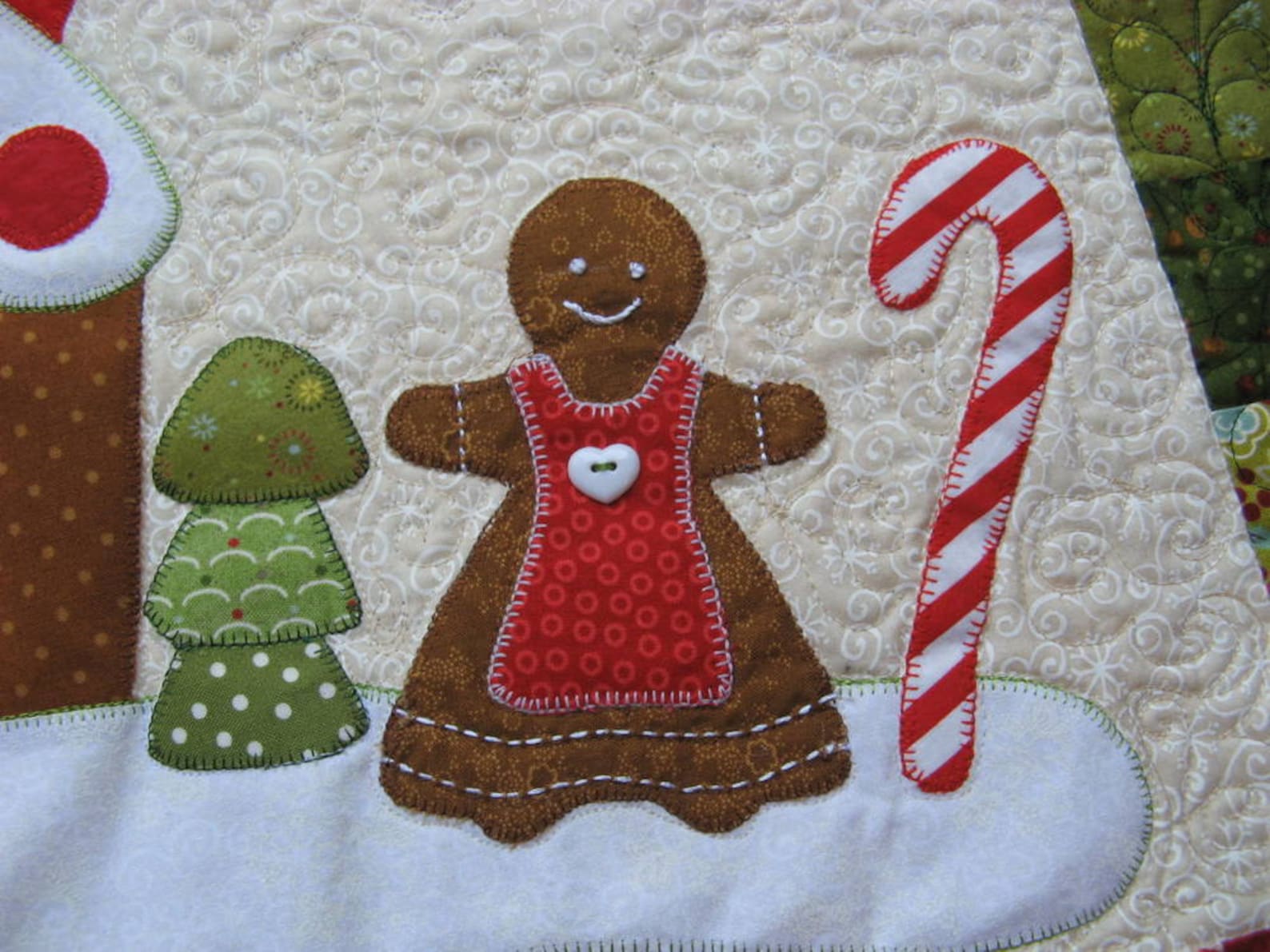 Gingerbread Christmas Quilt Table Runner Pattern PDF - Etsy