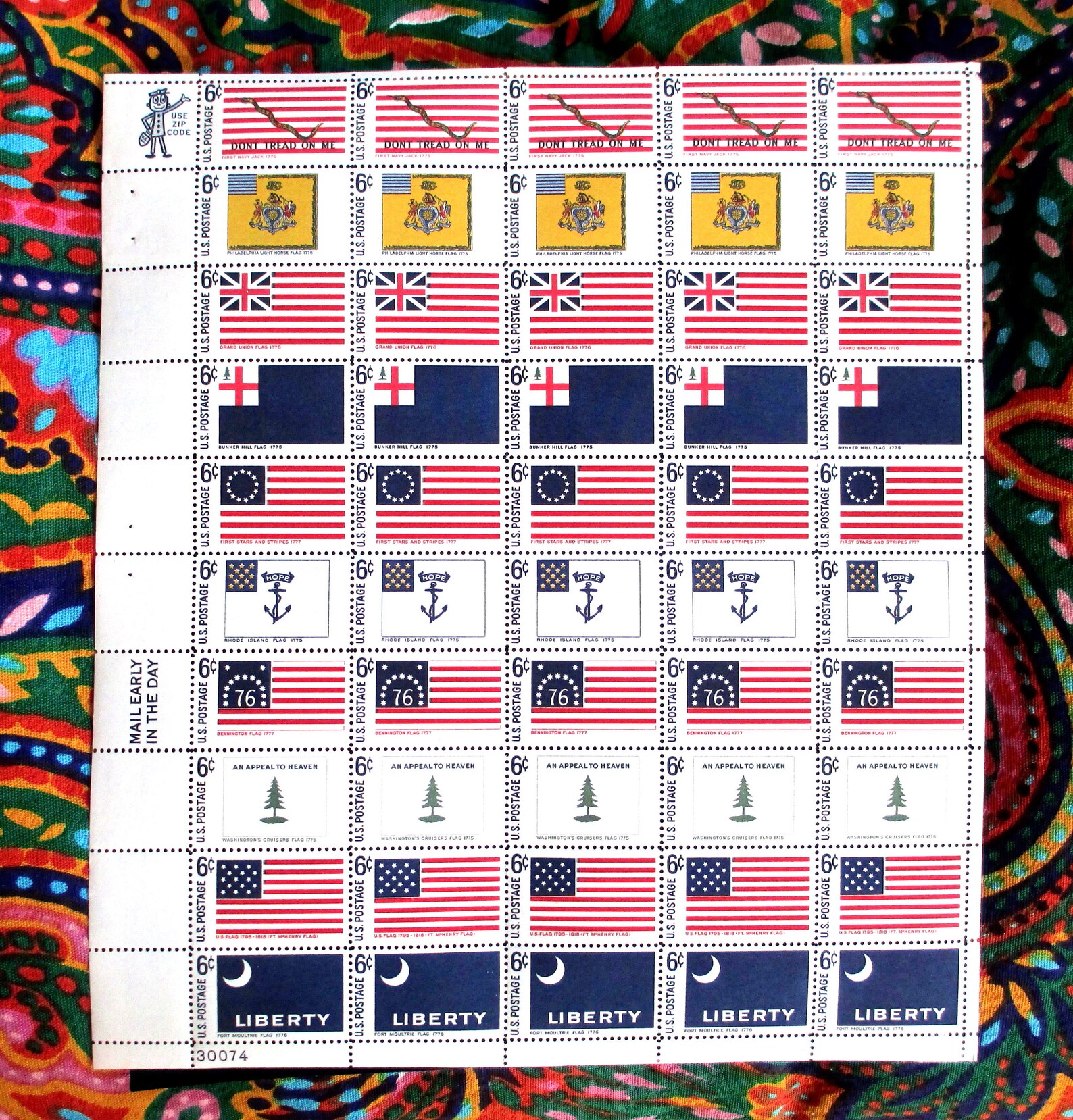 1968 Historical American Flags stamps 6c postage stamps Full | Etsy