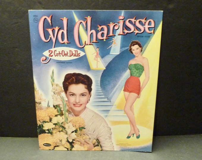 Cyd Charise 1956 Paper Doll- Uncut- Whitman Pub.- 2 Cut Out Dolls With ...