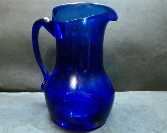 Cobalt Blue Pitcher - Etsy