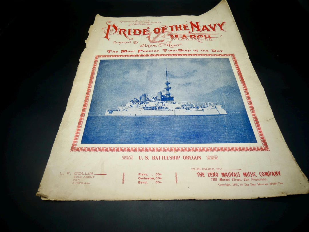 Antique Dewey's Victory Two Step March 1898 Sheet March - Etsy