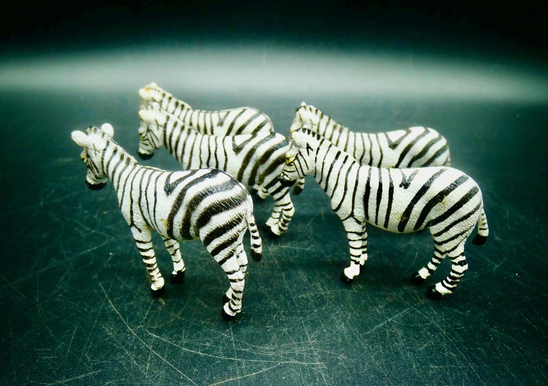 5 Small Resin Zebras - Etsy