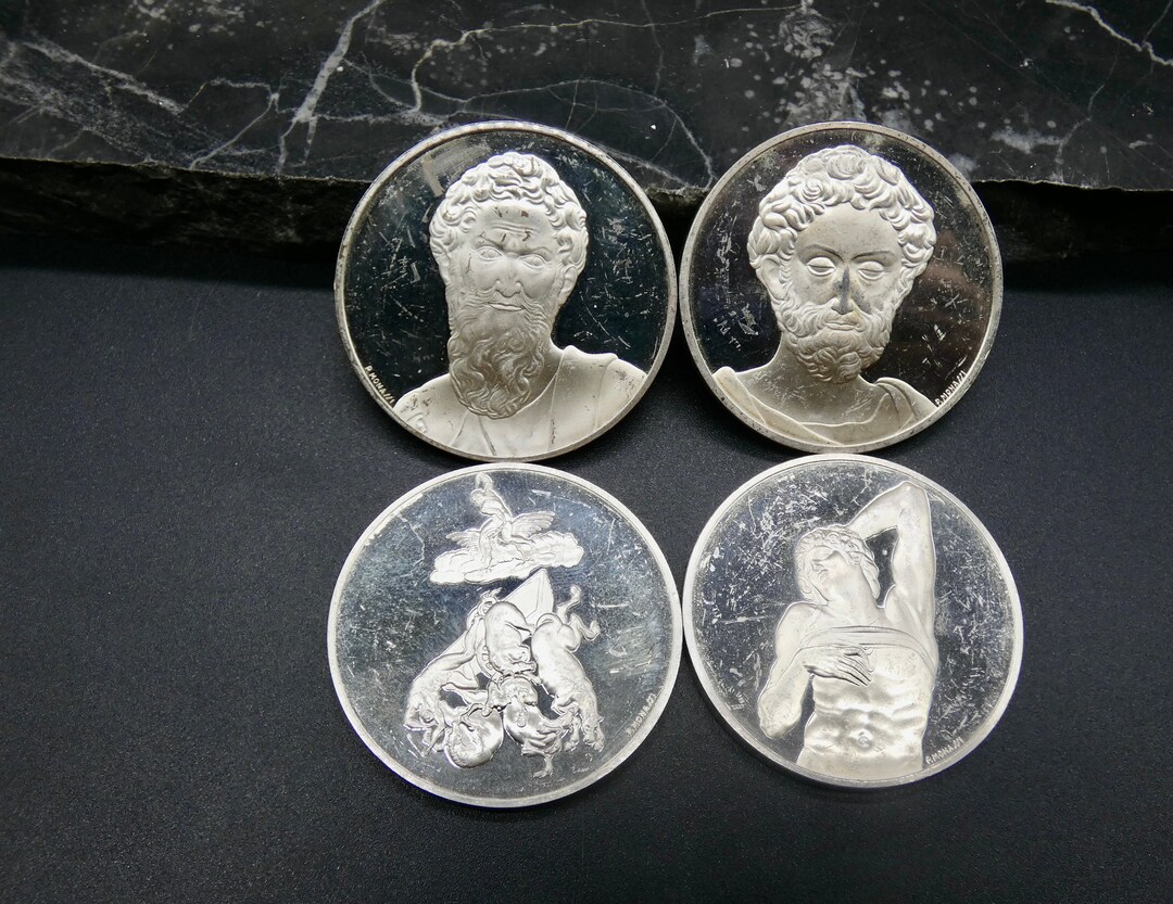 SALE*-4 the Genius of Michelangelo-925 Sterling Silver-1.26 Troy Oz ...