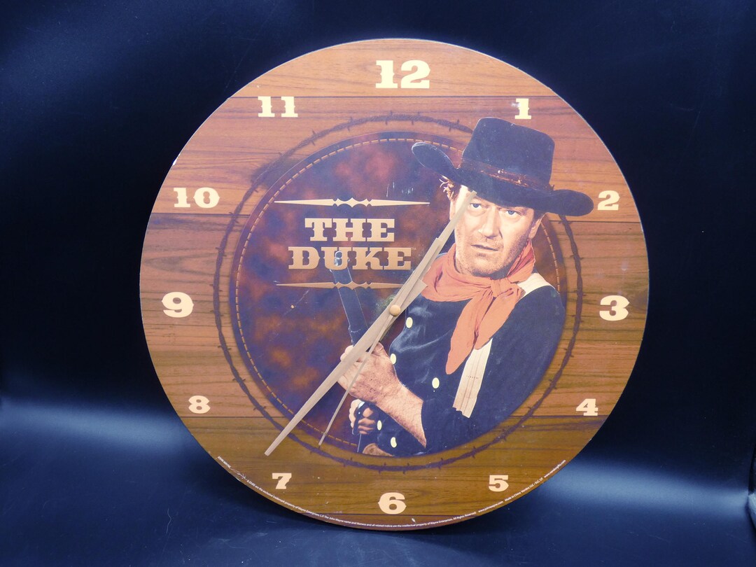Rare John Wayne the Duke Clock Works - Etsy