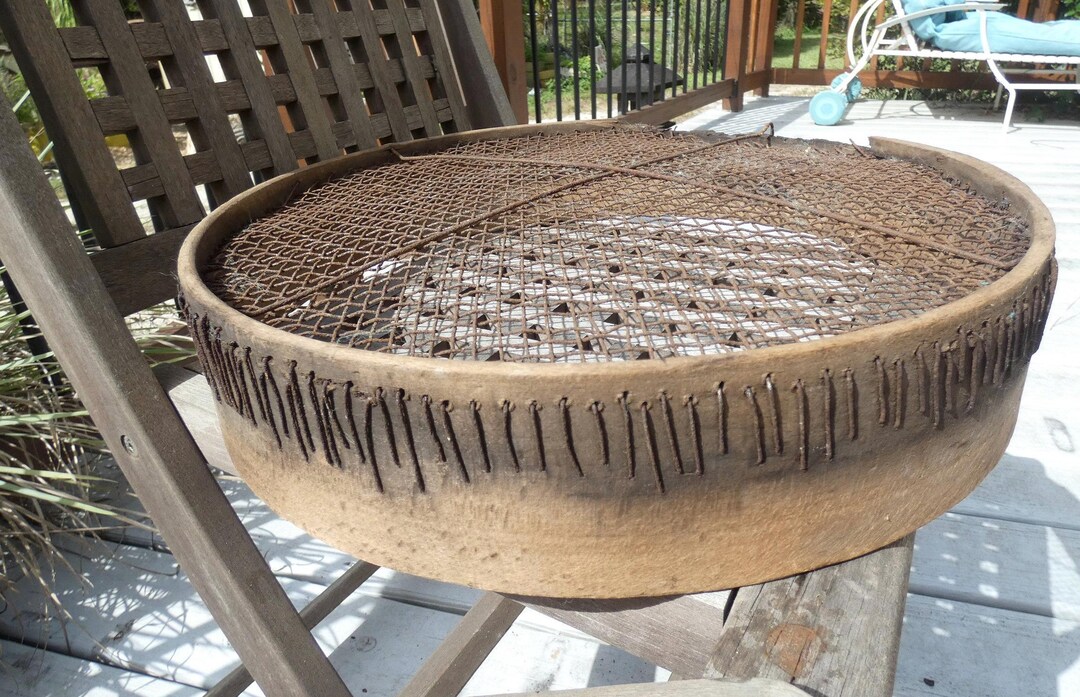 Antique Grain Shifter/sieve- Wood and Wire- Unique - Etsy