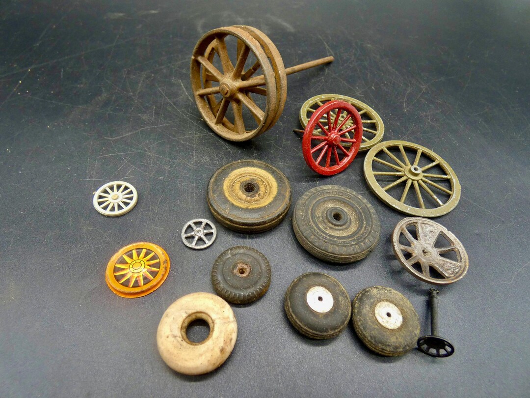 CLOSEOUT*- Vintage Wheels for Toy.. 6 Rubber. 10 Metal. - Etsy