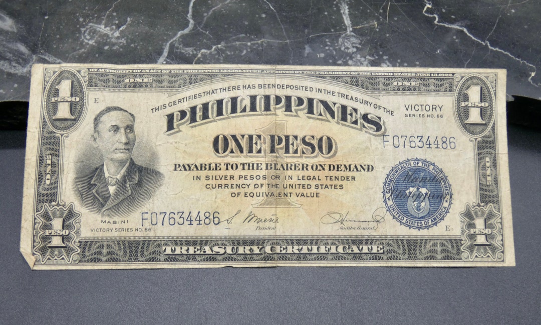 Philippines One Peso Note Victory Series No. 6 - Etsy