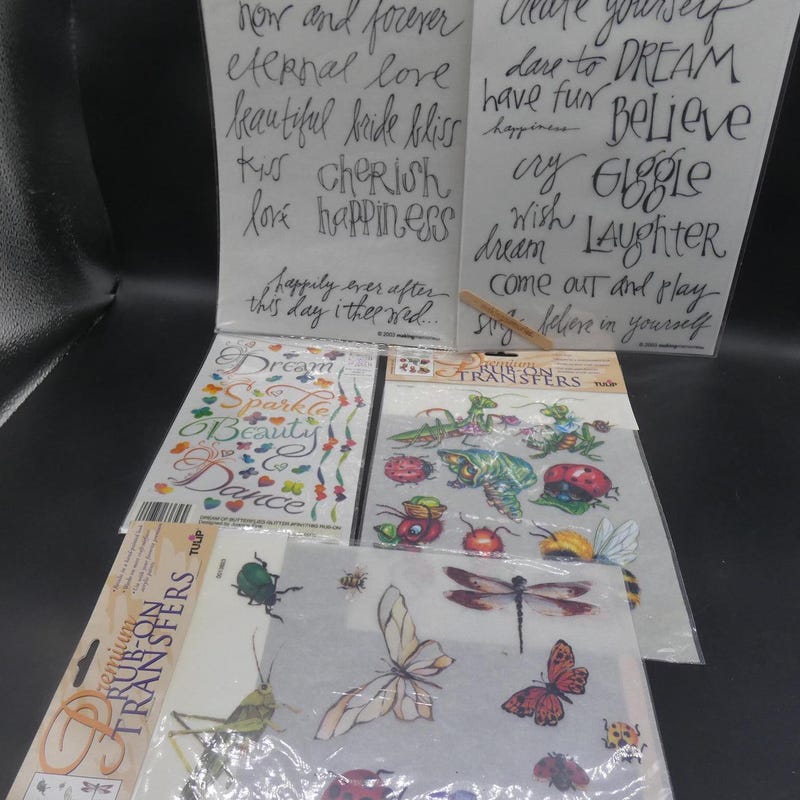 Rub on Transfers - Etsy