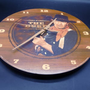 Rare John Wayne the Duke Clock Works - Etsy