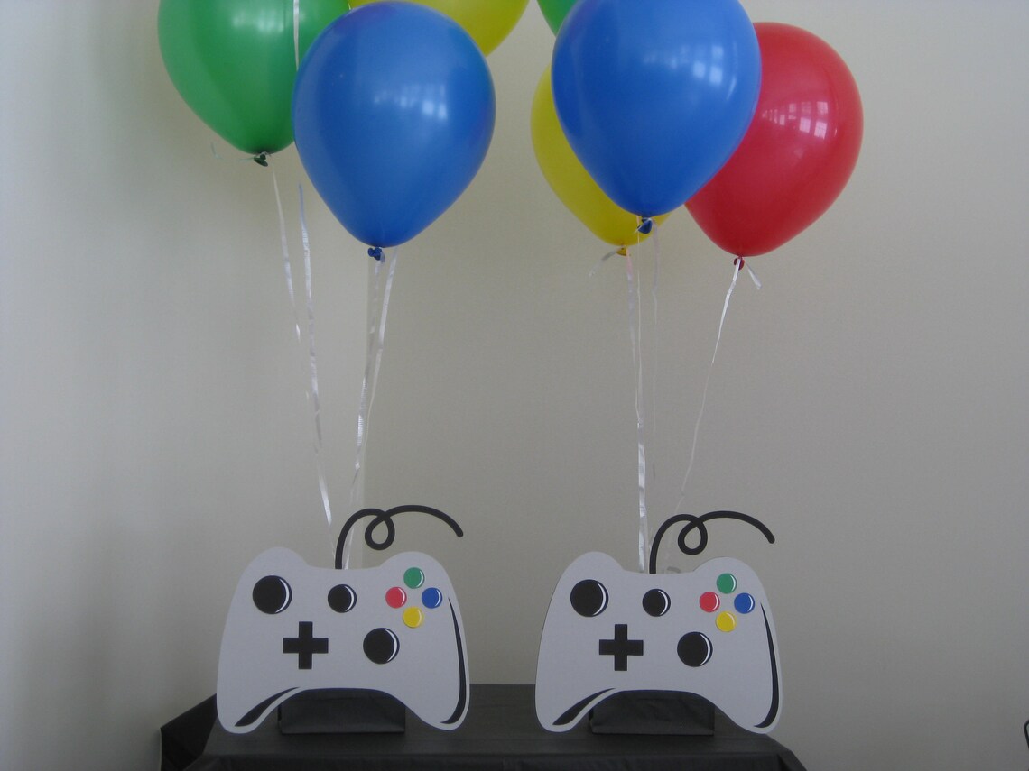2 Video Game Controller Birthday Party Balloon Holder - Etsy