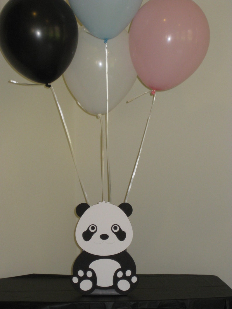 2 Panda Bear Birthday Party Table Decorations Centerpiece - Balloon ...