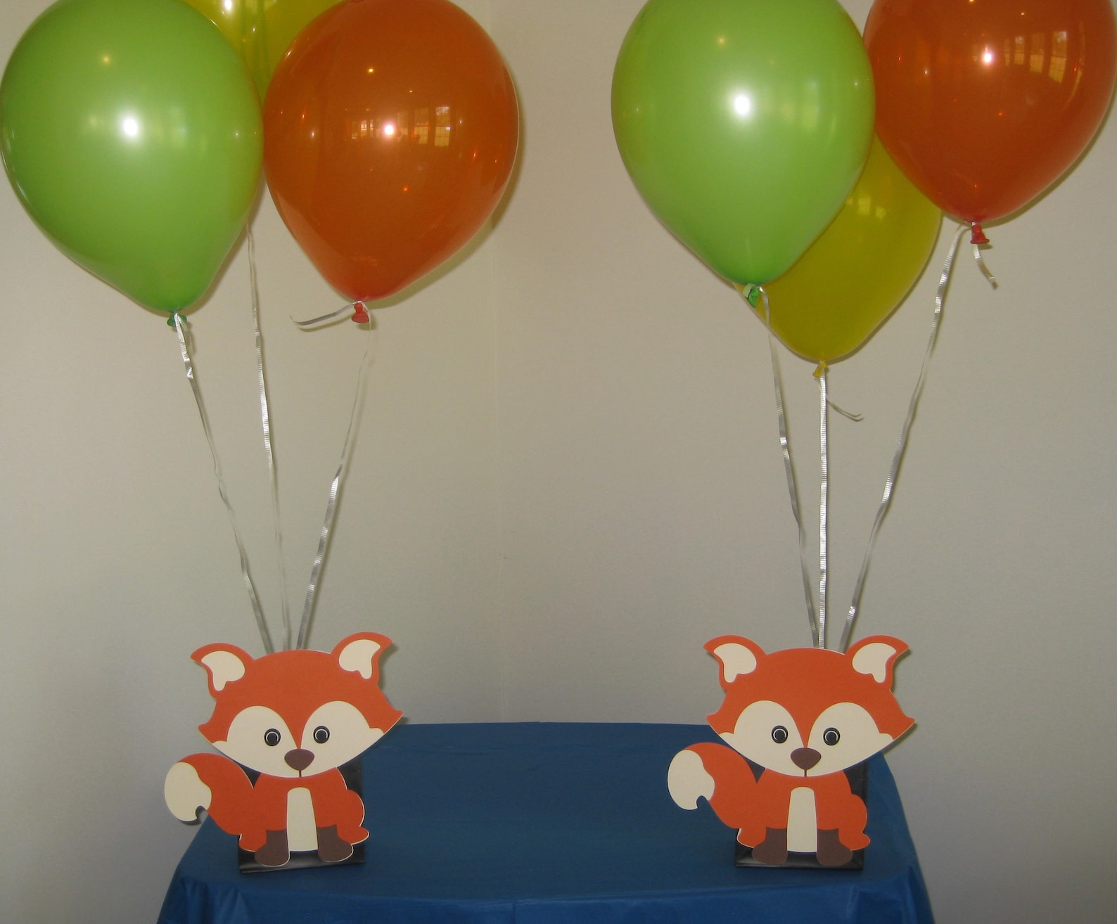 2 Fox Birthday Party Baby Shower Table Centerpiece Balloon - Etsy