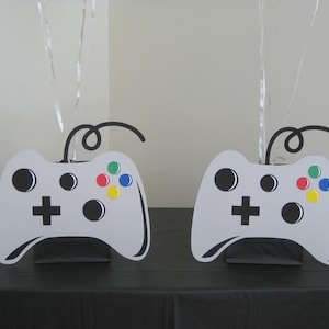 2 Video Game Controller Birthday Party Balloon Holder Centerpiece Cake ...