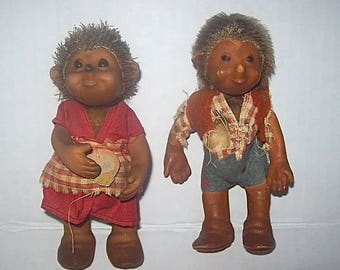 Vintage STEIFF MUCKI and MACKI Hedgehogs 8712, 80 1959-1964 With Chest ...