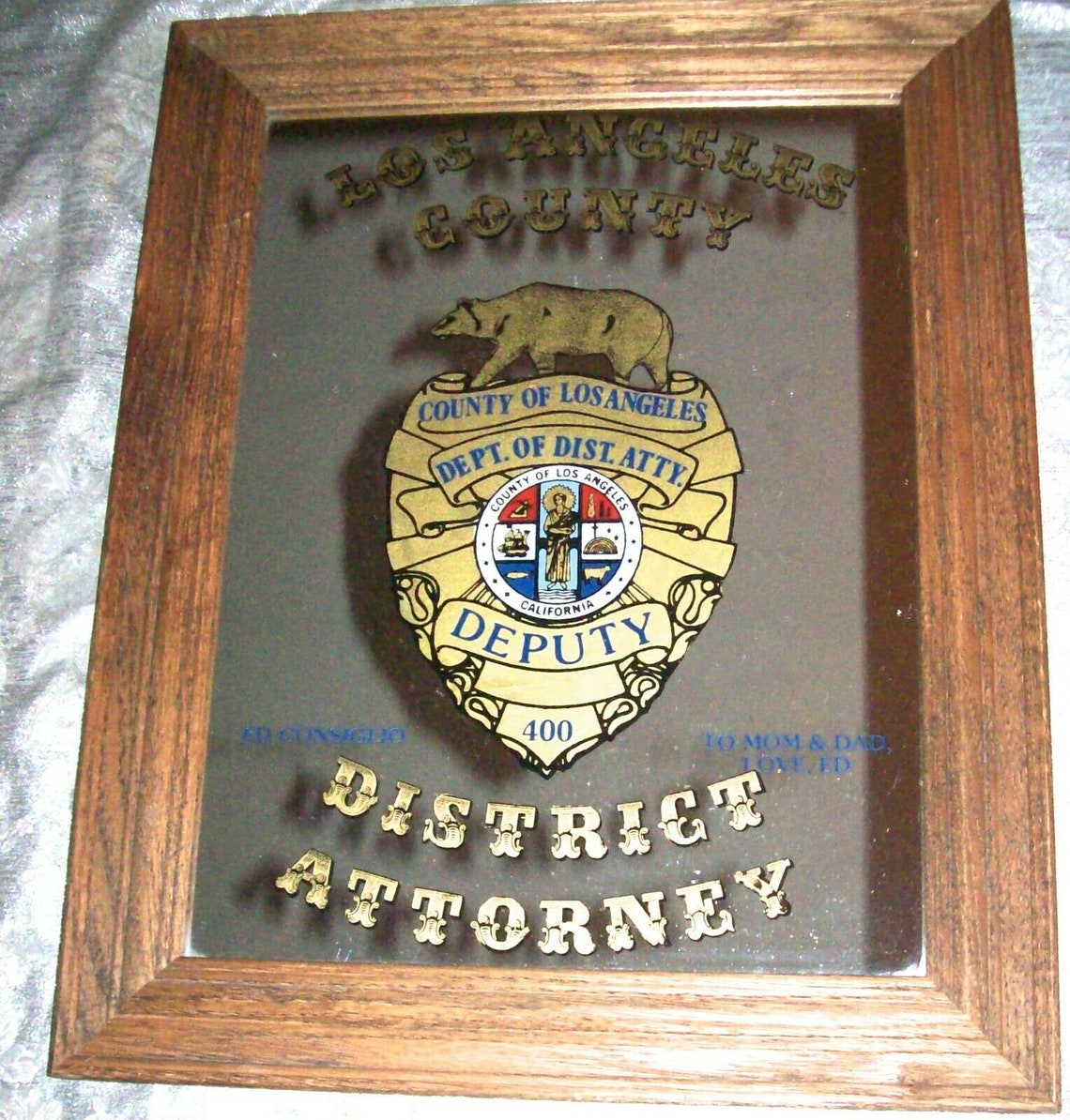 Vintage L.A. County Deputy DISTRICT ATTORNEY Emblem / Badge - Etsy