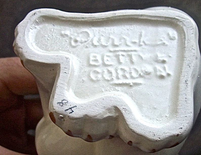 Vintage 1950's California Block Pottery CAT With Pink Bow - Etsy