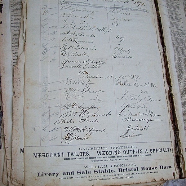 Hotel Register Book - Etsy