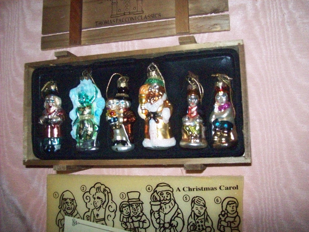 THOMAS PACCONI CLASSICS Boxed Set of a Christmas Carol Glass Blown ...