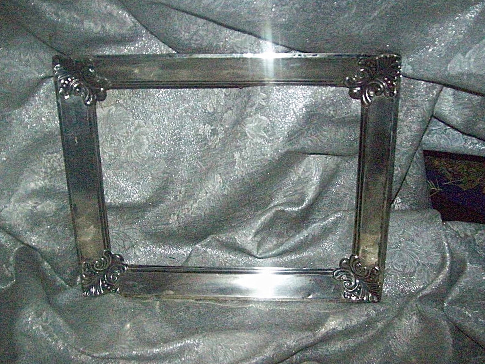 Vintage STERLING SILVER FRAME With Ornate Corners 7 by | Etsy