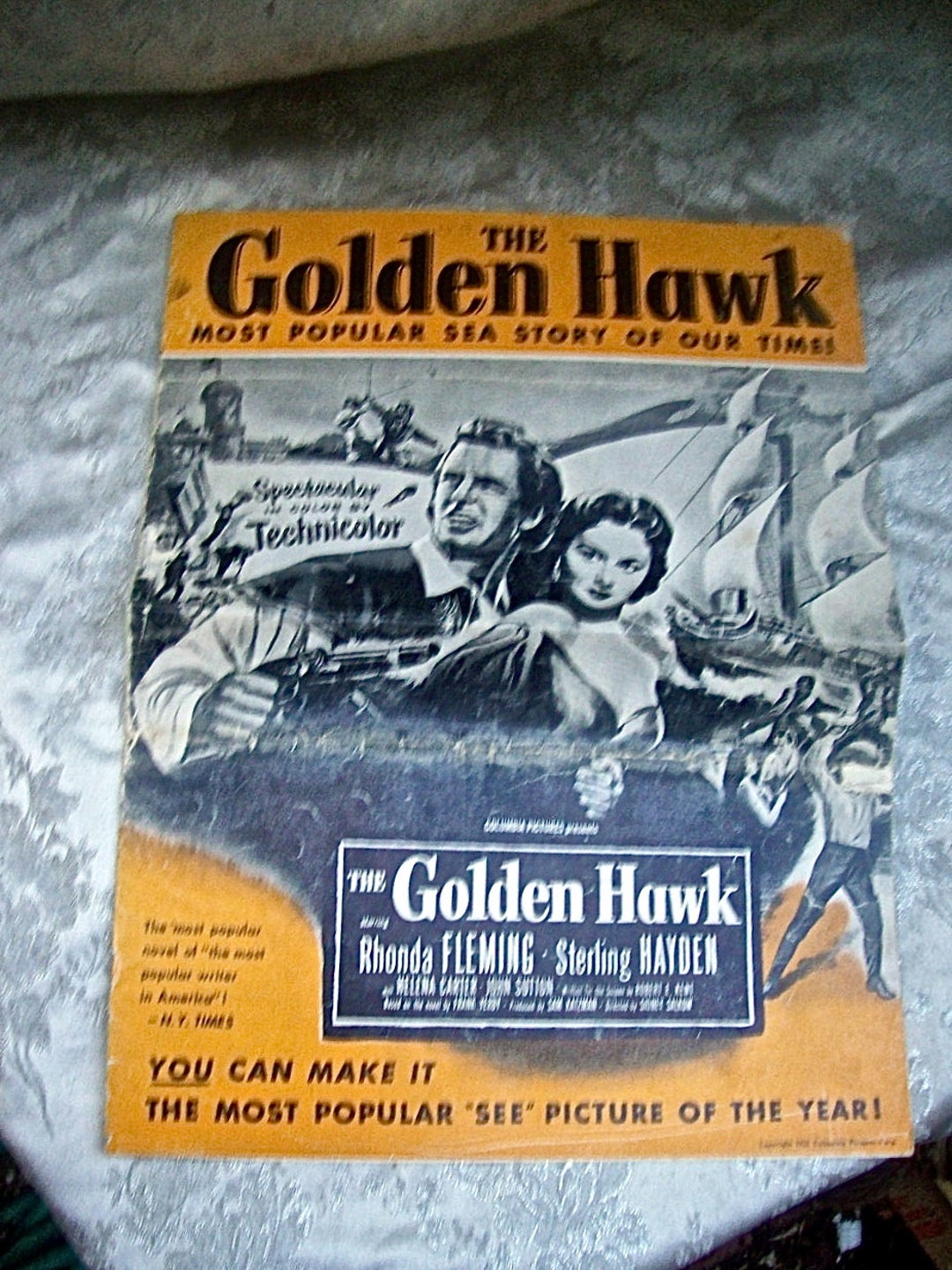 1952 Columbia MOVIE "the GOLDEN Hawk" With Rhonda Fleming and Sterling ...